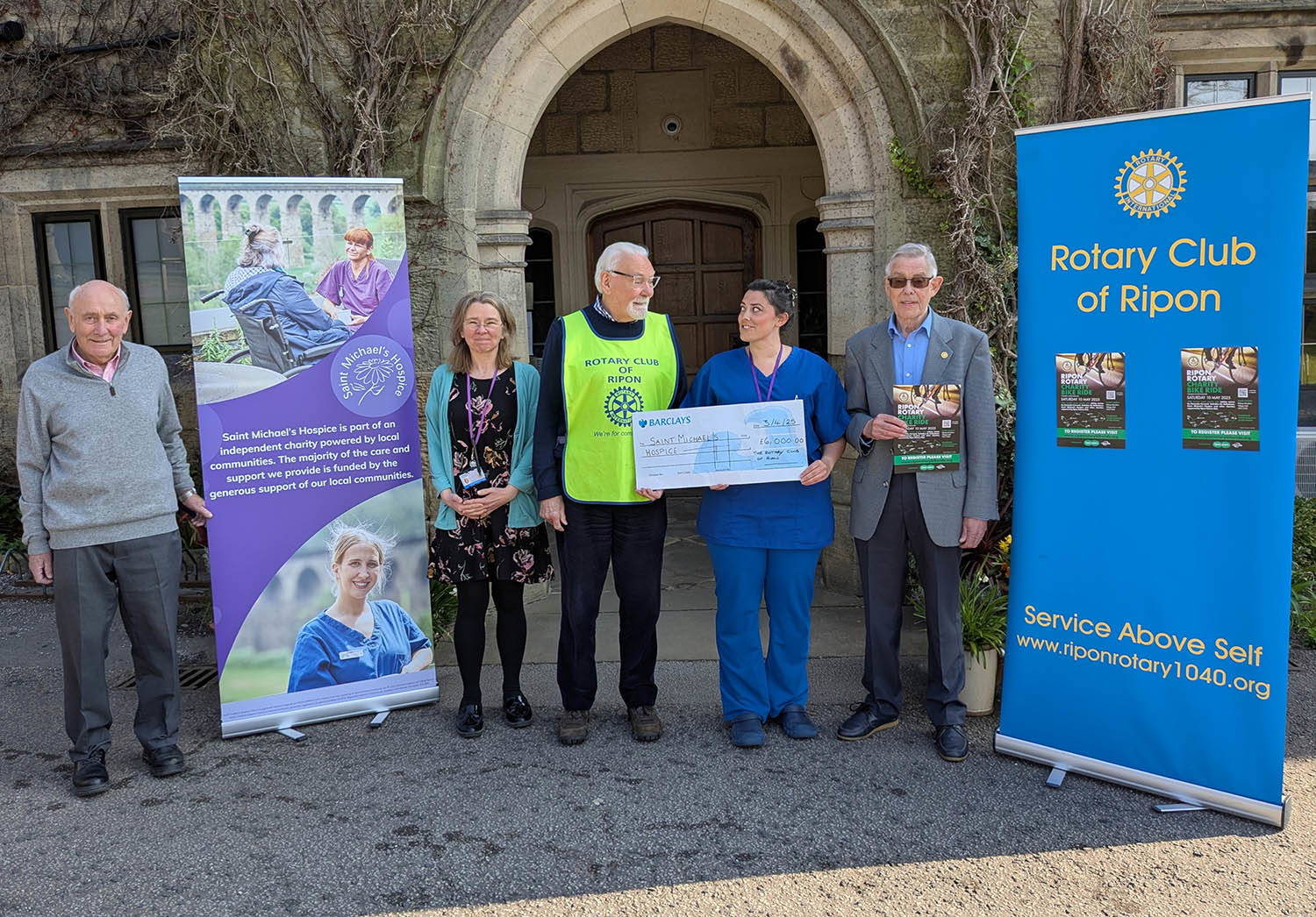 Helping Good Causes - St Michael's Hospice - Ripon Rotary Club Bike Ride